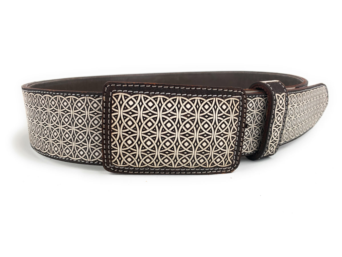 Cinto El Coronel "Eslabon" Corte En Lazer Color Hueso — El Coronel ...